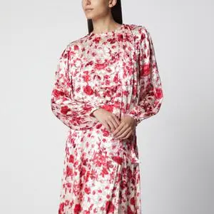 Isabel Marant Étoile Firma Blouse In Printed Silk Devore Georgette - Multicolor