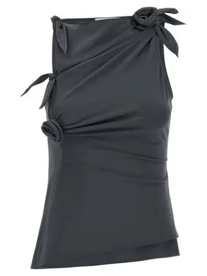 Coperni Asymmetric Flower' Top - Gray
