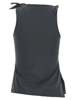 Coperni Asymmetric Flower' Top - Gray