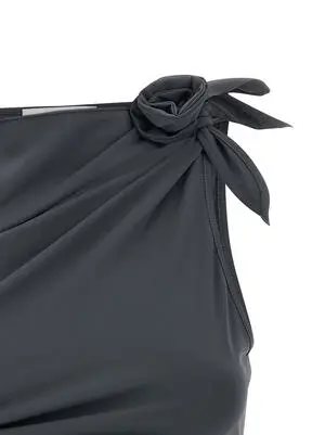 Coperni Asymmetric Flower' Top - Gray