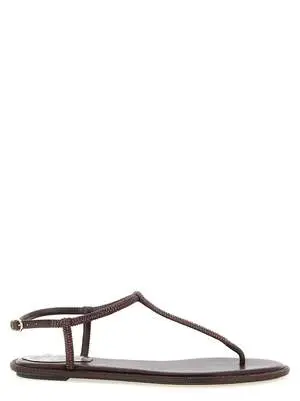 Rene Caovilla Diana Sandals - Brown