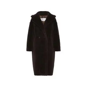 Max Mara Double-breasted Teddy Overcoat - Brown