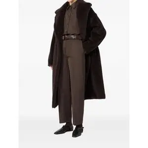 Max Mara Double-breasted Teddy Overcoat - Brown