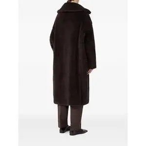 Max Mara Double-breasted Teddy Overcoat - Brown