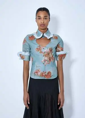 VIVIENNE WESTWOOD Toulouse Frill Shirt - Blue