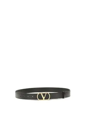 Valentino Garavani Vlogo Signature Leather Belt