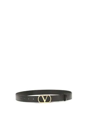 Valentino Garavani Vlogo Signature Leather Belt