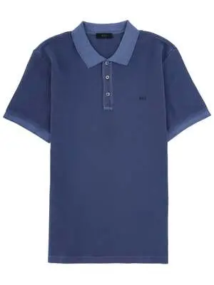 FAY Polo With Logo - Blue