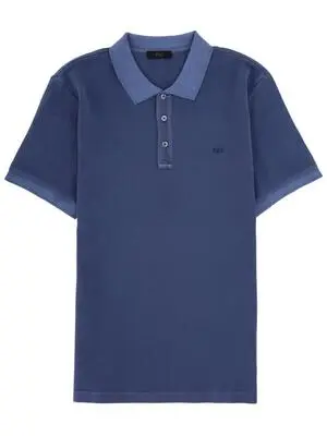 FAY Polo With Logo - Blue