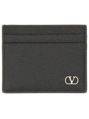 Valentino Garavani Vlogo Signature Card Holder - Black