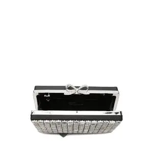 SELF-PORTRAIT Crystal Embellished Box Clutch Bag