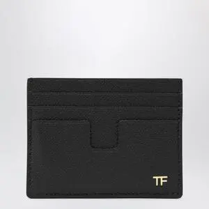 TOM FORD Grained Calf Leather Card Holder - Black