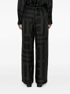 TOTEME Monogram Silk Pajama Trousers