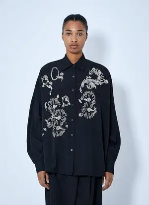 Dries Van Noten Casia Embellished Shirt - Black