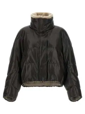 Brunello Cucinelli Padded Leather Jacket - Brown