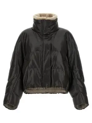 Brunello Cucinelli Padded Leather Jacket - Brown