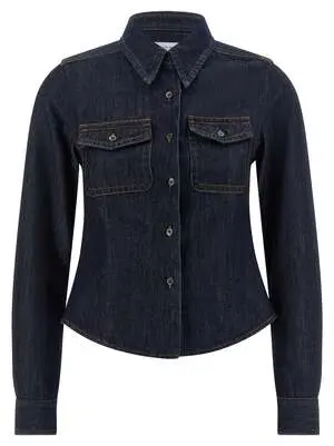 Dries Van Noten Cellie Den Cotton Denim Shirt