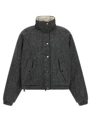 Brunello Cucinelli Shiny Zipper Pull' Down Jacket