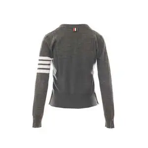 Thom Browne Relaxed Fit 4-bar Cardigan - Gray