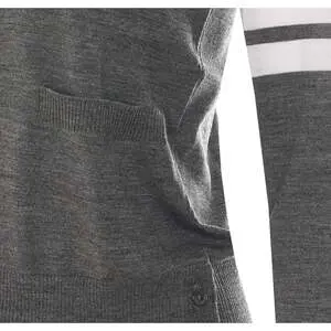 Thom Browne Relaxed Fit 4-bar Cardigan - Gray