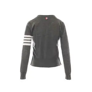 Thom Browne Relaxed Fit 4-bar Cardigan - Gray