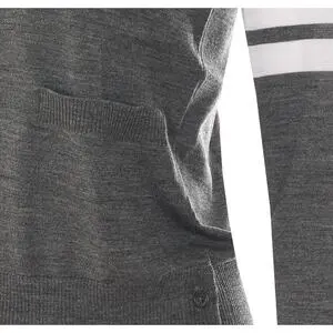 Thom Browne Relaxed Fit 4-bar Cardigan - Gray