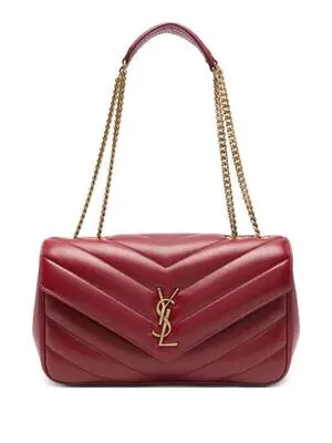 Saint Laurent Loulou Medium Bag In Matelassé Lambskin - Red