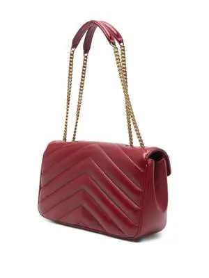Saint Laurent Loulou Medium Bag In Matelassé Lambskin - Red