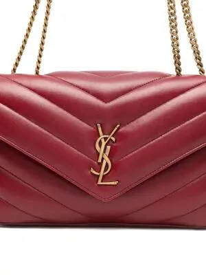 Saint Laurent Loulou Medium Bag In Matelassé Lambskin - Red