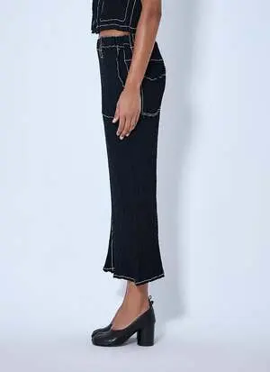 Issey Miyake Wavelet Ensemble Midi Skirt