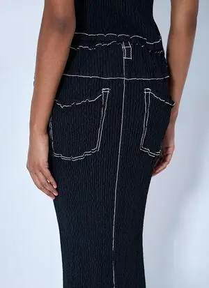 Issey Miyake Wavelet Ensemble Midi Skirt