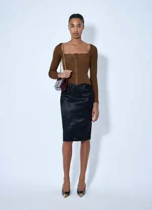 Saint Laurent Cassandre Pencil Skirt