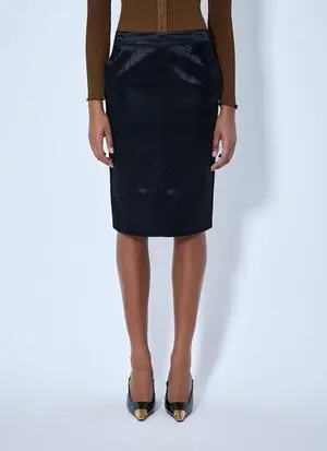 Saint Laurent Cassandre Pencil Skirt - Black