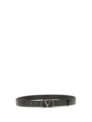 Valentino Garavani Vlogo Signature Leather Belt
