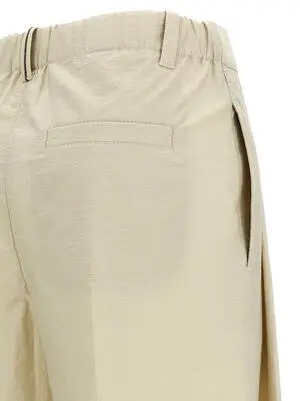 Brunello Cucinelli Cotton Blend Trousers - White