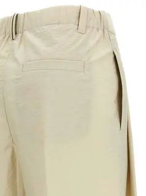 Brunello Cucinelli Cotton Blend Trousers - White