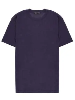 TOM FORD Lyocell And Cotton T-shirt - Blue