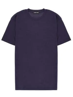 TOM FORD Lyocell And Cotton T-shirt - Blue