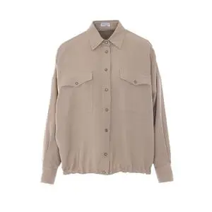 Brunello Cucinelli Viscose And Linen Twill Fluid Shirt