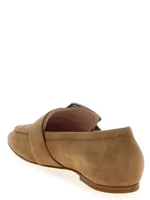 ROGER VIVIER Suede Loafers - Cream