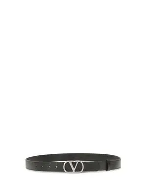 Valentino Garavani Vlogo Signature Leather Belt