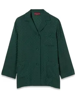 Gucci Jacquard Gg Shirt - Green