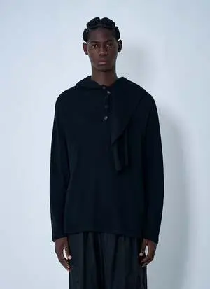 Yohji Yamamoto Hooded Sweater - Black