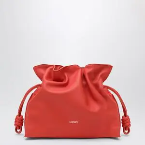 Loewe Medium Flamenco Clutch Bag In Nappa Leather - Orange