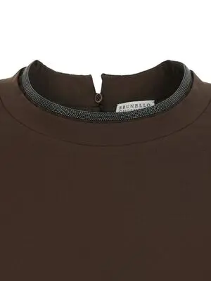 Brunello Cucinelli Monili-trimmed Cotton T-shirt - Multicolor