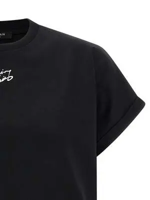 Balmain Cropped T-shirt - Black