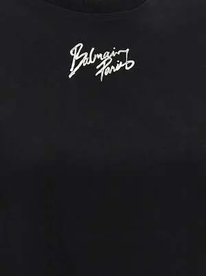 Balmain Cropped T-shirt - Black