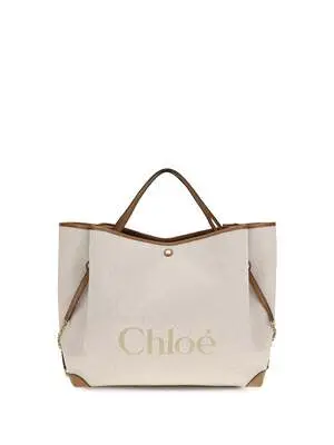 Chloé Large Carry Tote Bag - Cream