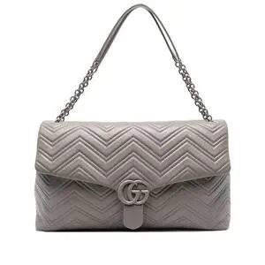 Gucci Grey Shoulder Bags - Gray