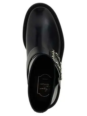 ROGER VIVIER Viv Rangers Boots - Black
